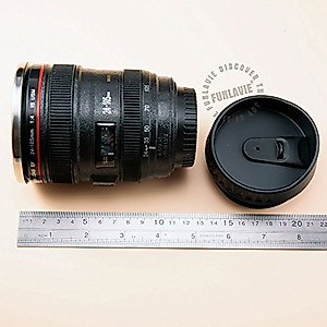 FUNLAVIE Camera Lens Mug Travel Coffee Mug Novelty Birthday Gifts for Women Men