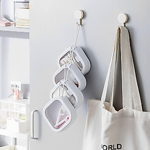 XING ZHONG Hair Tie Organizer Box,Portable Travel QTip Holder Hair Accessories Organizer,Small Items Desktop Travel Storage for Bathroom Cotton Swabs