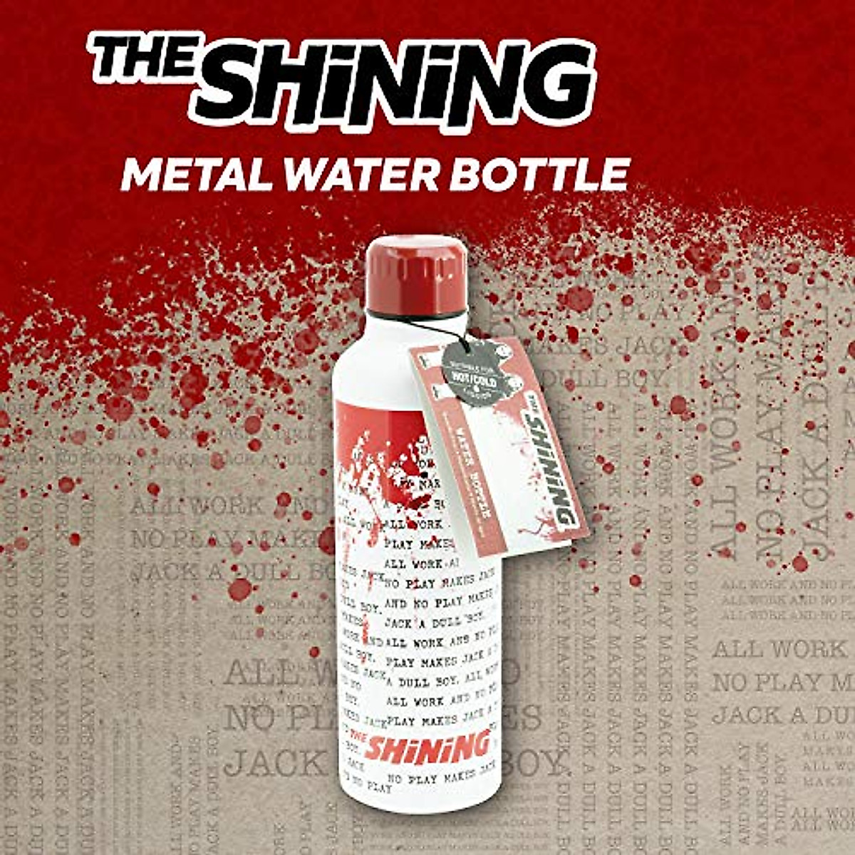 Paladone The Shining Metal Water Bottle, Stainless Steel, 500ml (16.9floz)