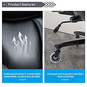 KJZ Big and Tall Office Chair, 400lb Office Chair, Heavy Duty Ergonomic Computer Desk Chair, Executive Leather Chair, Adjustable Lumbar Support 360 Swivel Task Chair