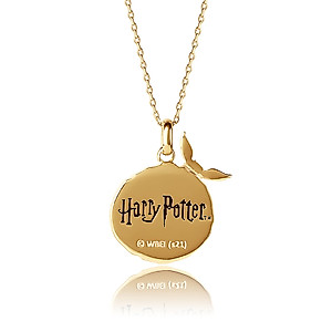 Harry Potter Wizarding World Golden Snitch Initial N Flash Plated Pendant Necklace, 18"