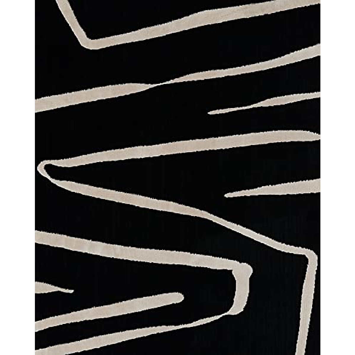 Momeni Noho Polyester Area Rug, Black, 3'11" X 5'7" Sized Rug for Living Room, Bedroom, Dining Room, and Kitchen