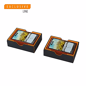 GameGenic Cards Lair 400+ Convertible Deck Box | Double-Sleeved Card Storage | Premium Card Game Protector | Nexofyber Surface | Holds up to 400 Cards | Blue Color | Made