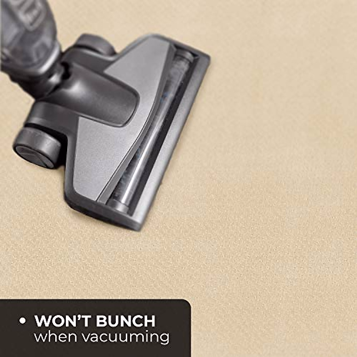 House, Home and More Skid-Resistant Carpet Indoor Area Rug Floor Mat - Ivory Cream - 3 Feet X 3 Feet