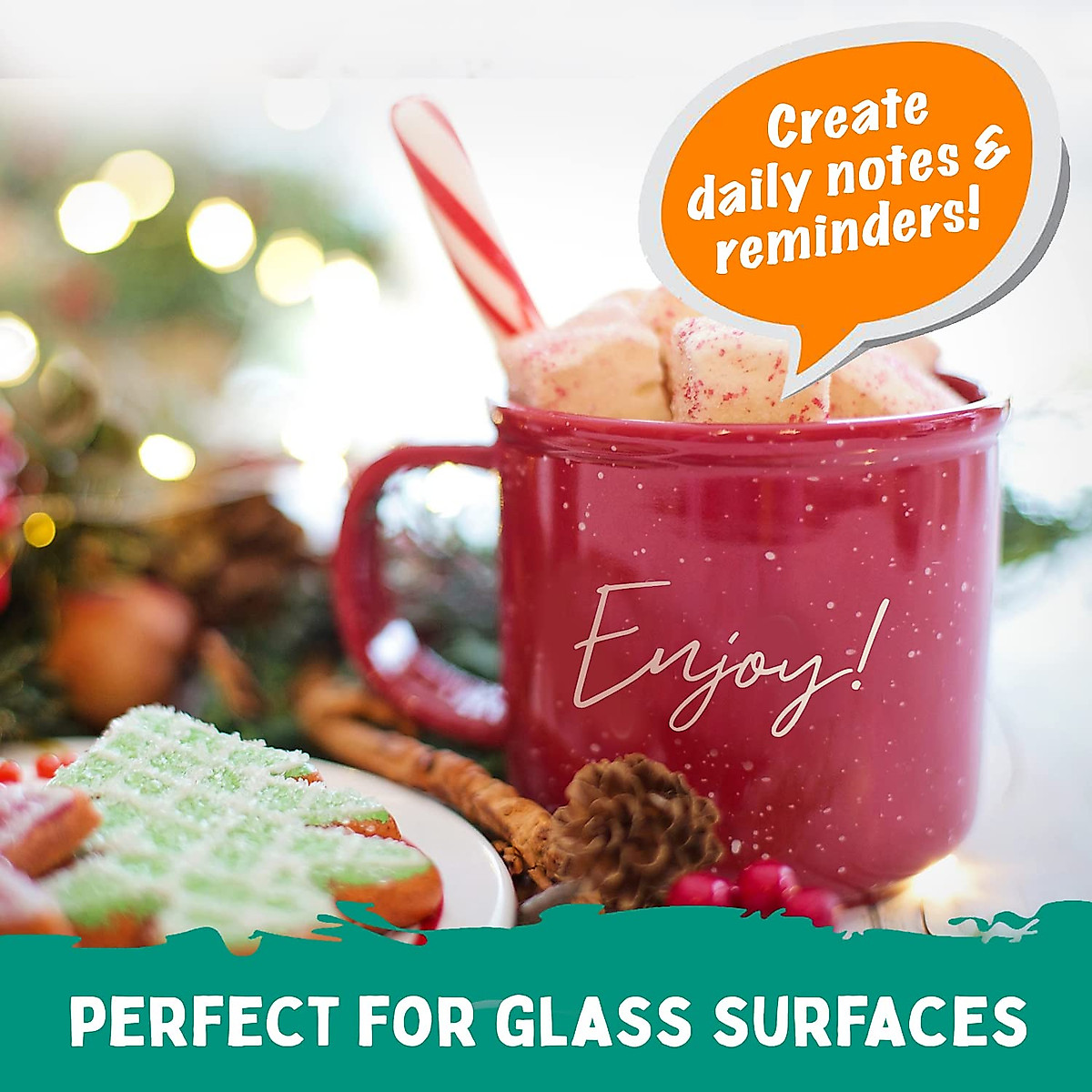 Extra Fine Tip White Chalk Markers (4 Pack 1mm Point) Chalk Pens - White Dry Erase Marker Pen for Blackboard, Chalkboards, Windows, Glass, Bistro, Signs