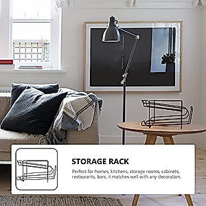 Hemoton Beverage Can Dispenser Rack Automatic Rolling Soda Can Storage Organizer Metal Wire Basket Refrigerator Beer Can Rack for Pantry Shelves Drawer Freezer Black