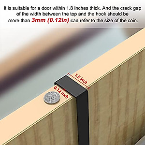 MILIJIA Coat Rack, Over The Door Hanger with Mesh Basket, Detachable Storage Shelf for Towels, Hats, Handbags, Coats (Black)