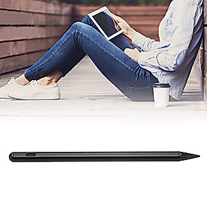 Tablet Stylus, Touch Screen Pen High Accuracy Tilt Angle Sensor Power Saving with LED Indicator for Mini 5 6 Generation for Student (Black)