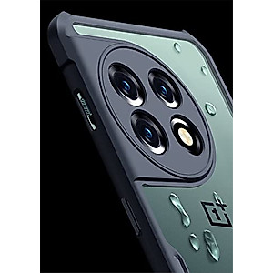 GIMENOHIG Four Corners Anti-Drop Case for Oneplus 11, Silicone PC Hybrid Shock and Drop Protection (Black)