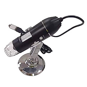 N/A Adjustable 1600X 3 in 1 USB Digital Microscope Type-C Electronic Microscope Camera for 8 LED Zoom Magnifier (Color : Black, Size : 1600X)