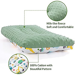 ROYALAY 100% Cotton Toddler Pillow for Sleeping, Kid's Pillow for Toddler Bed (for Kids 2-5 Years Old), 20"x12" Mini Pillow for Travel, Flat and Small Pillow for Boys and Girls(1 Pack)