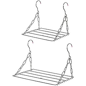 ZyHMW Clothes Airer Balcony Folding Shoe Drying Rack Clothes Airer Stainless Steel Laundry Underwear X6HC，Clothes Airer (Size : 40cm) (Size : 40cm)