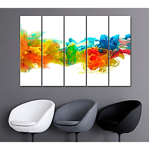 Abstract Colorful Ink Splash Canvas Print 1 Panel / 36x24 inches