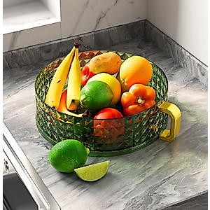 NuRcix 2Pcs Food Cover Stackable Refrigerator Fresh-Keeping Box Stackable Fruit Storage Containers Vegetable Storage Keep Fresh For Vegetables, Fruit,Meat And Salad (Green)