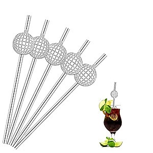 30 Pack Disco Ball Straws,70s Disco Paper Straws Disco Ball Decor Disco Party Decorations for 70s Retro Disco Party Dance Holiday Wedding Birthday