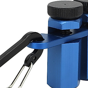 Stair Gauge Knob, Aluminum Alloy Stair Gauge with Holder and Carabiner Professional Stair Stringer Layout Tool for Circular Saw Carpentry Squares