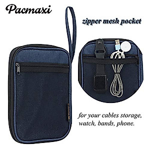 PACMAXI Watch Band Storage Organizer Holds 10 Watch Bands, Travel Watch Straps Carrying Case, Watch Band Storage Bag, (Blue)