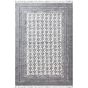 Boho Bathroom Rug Handmade Washable Cotton Hallway Rugs with Tassels Farmhouse Woven Throw Rug Boho Area Rug for Laundry Room/Entryway/Corridor 300x480 cm (10x16 Feet)