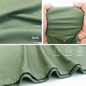 Aijoviko Newborn Swaddle Blanket with Hat Set Baby Swaddle Set Hospital Receiving Blankets for Girls Boys(Olive,35"*35")