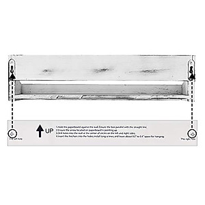 WELLAND Wood Floating Nursery Shelves, Rustic Kids Floating Shelves, Wall Mount Kids Bookshelf Set of 2 White | 15.75" W x 3.5" D x 3.9" H