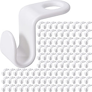Jumperlay Clothes Hanger Hooks Connector for Outfit Pairing, Hanger Extender Hooks for Space Saving, Cascading Hanger Hooks for Organizing Small Closet, 100 Pack, White