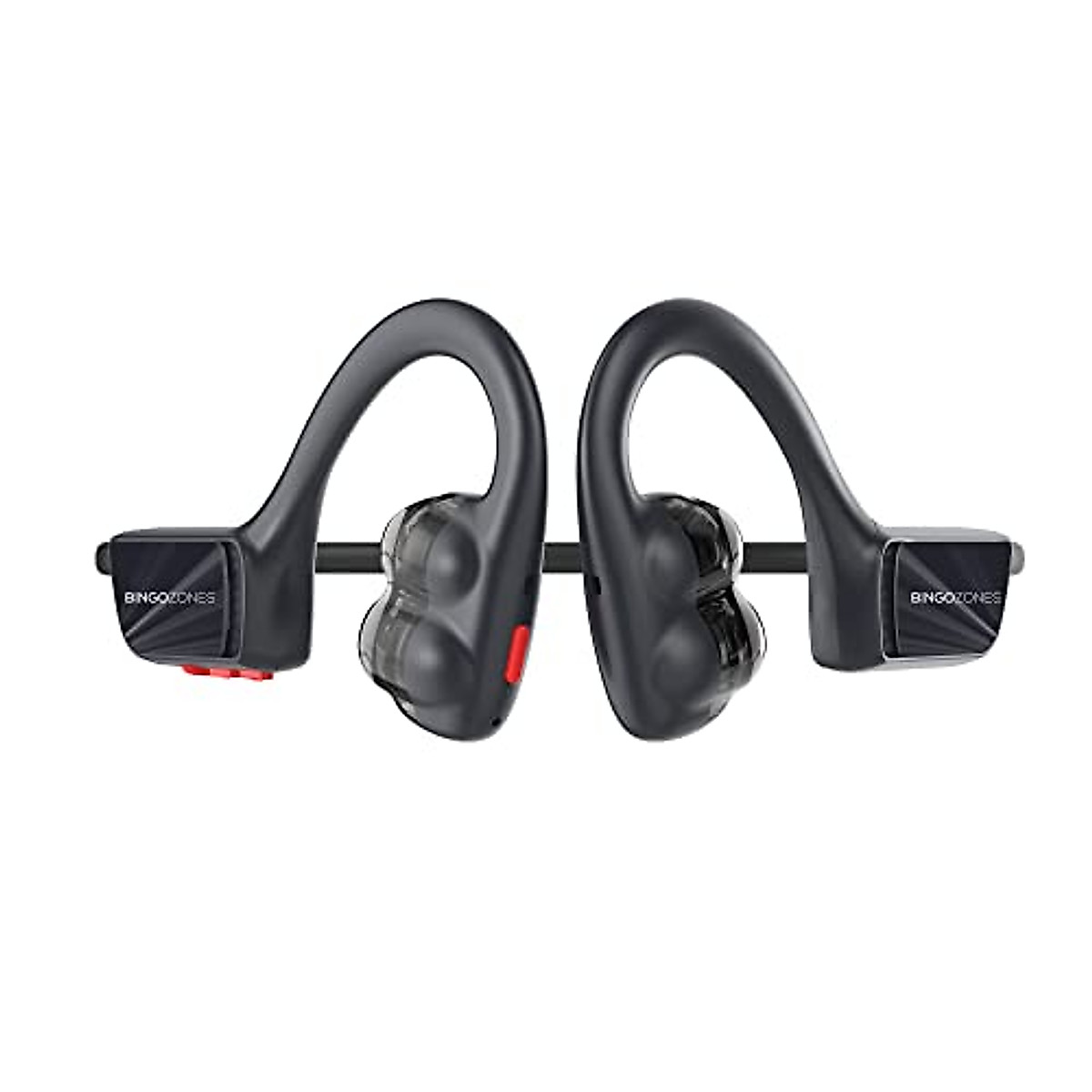 Bone Conduction Headphones Bluetooth, 4-Speakers Open Air Conduction Wireless Headsets,IPX6 Conducting Earphones with mic,8 Hours Playtime for Running, Cycling, Driving, Sports, Workout,and Gym Black