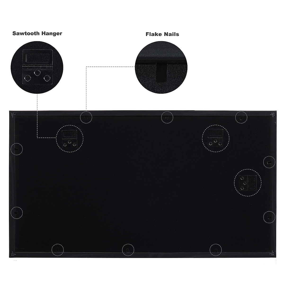 ELSKER&HOME 11x22 Diploma Frames with Tassel Holder for 8.5x11 Certificate Document Shadow Box, 4x6 Graduation Photo, Matte Black Frame, Degree Double Mat, Black with Gold Rim