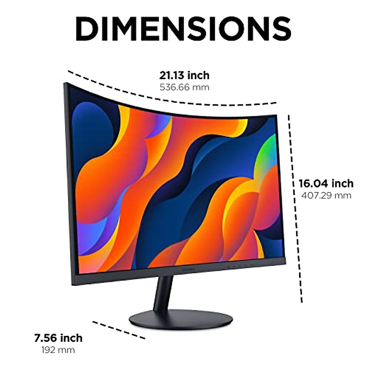 KOORUI 24-Inch Curved Computer Monitor- Full HD 1080P 60Hz Gaming Monitor 1800R LCD Monitor HDMI VGA, Tilt Adjustment, Eye Care, Black 24N5C