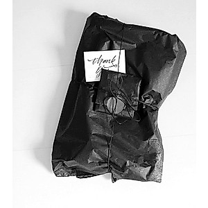 Simetufy 480 Sheets Black Tissue Paper - 15" x 20" Black Wrapping Paper, Tissue Paper for Weddings Birthday Holidays DIY Project Christmas Gift Wrapping Crafts Decor