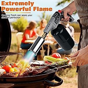 Powerful Cooking Torch,Sous Vide,Propane Kitchen Torch, Searing Steak Meater Gun Lighter,Culinary Kitchen Grilling Tool for Searing Steak & Creme Brulee