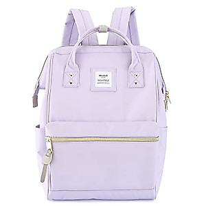 Himawari Laptop Backpack for Women&Men,Wide Open Large USB Charging Port 15.6 Inch Laptop Doctor College Work Bag(9001-Light purple)
