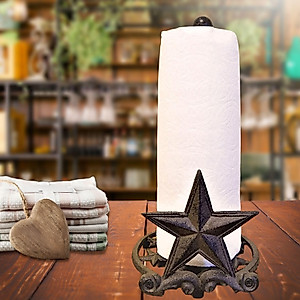 Metal Star Country Rustic Paper Towel Holder