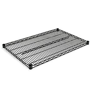 Alera SW583624BL Industrial Wire Shelving Extra Wire Shelves, 36w X 24d, Black, 2 Shelves/Carton