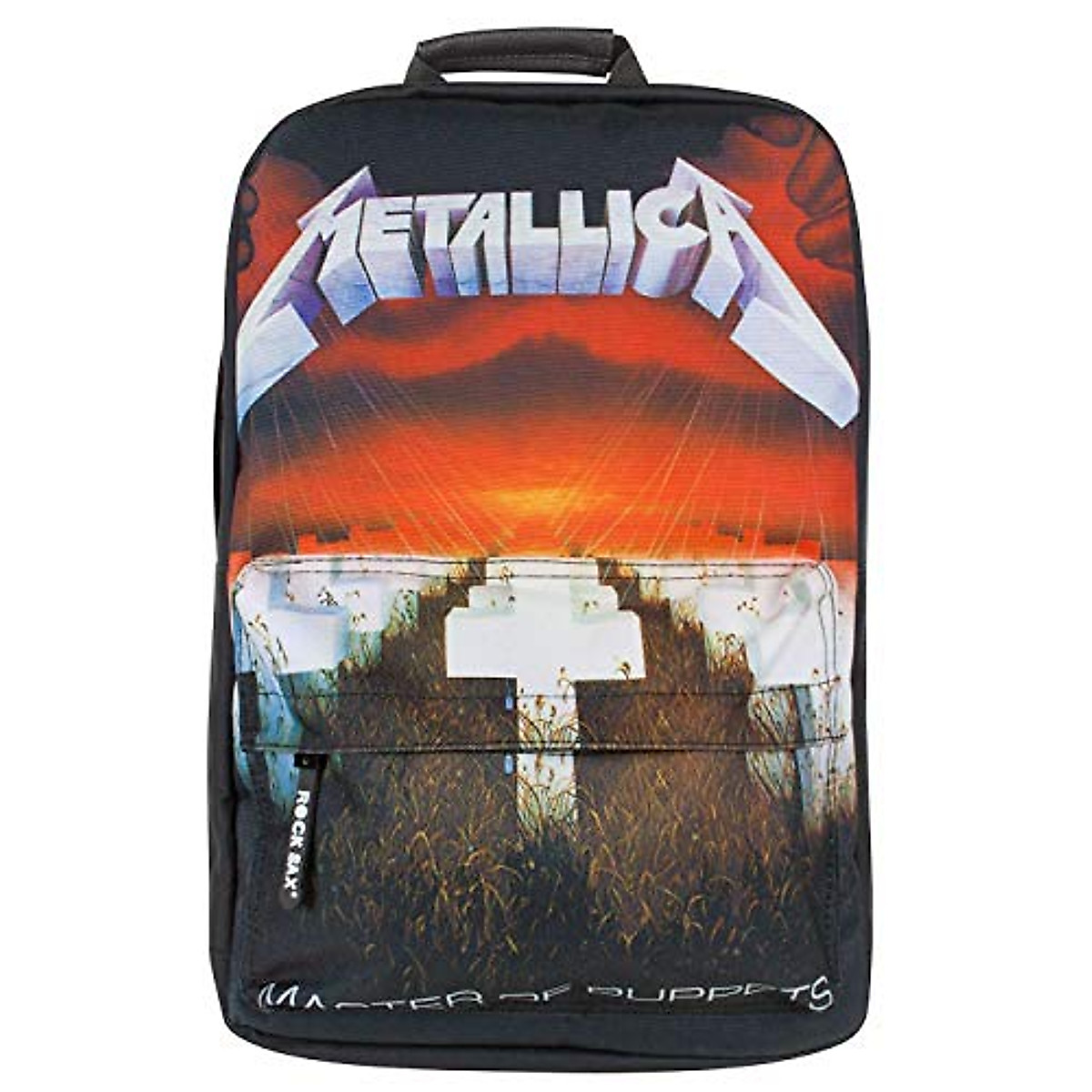 Rock Sax Metallica Master Of Puppets Men's Zip Fastening Band Backpack