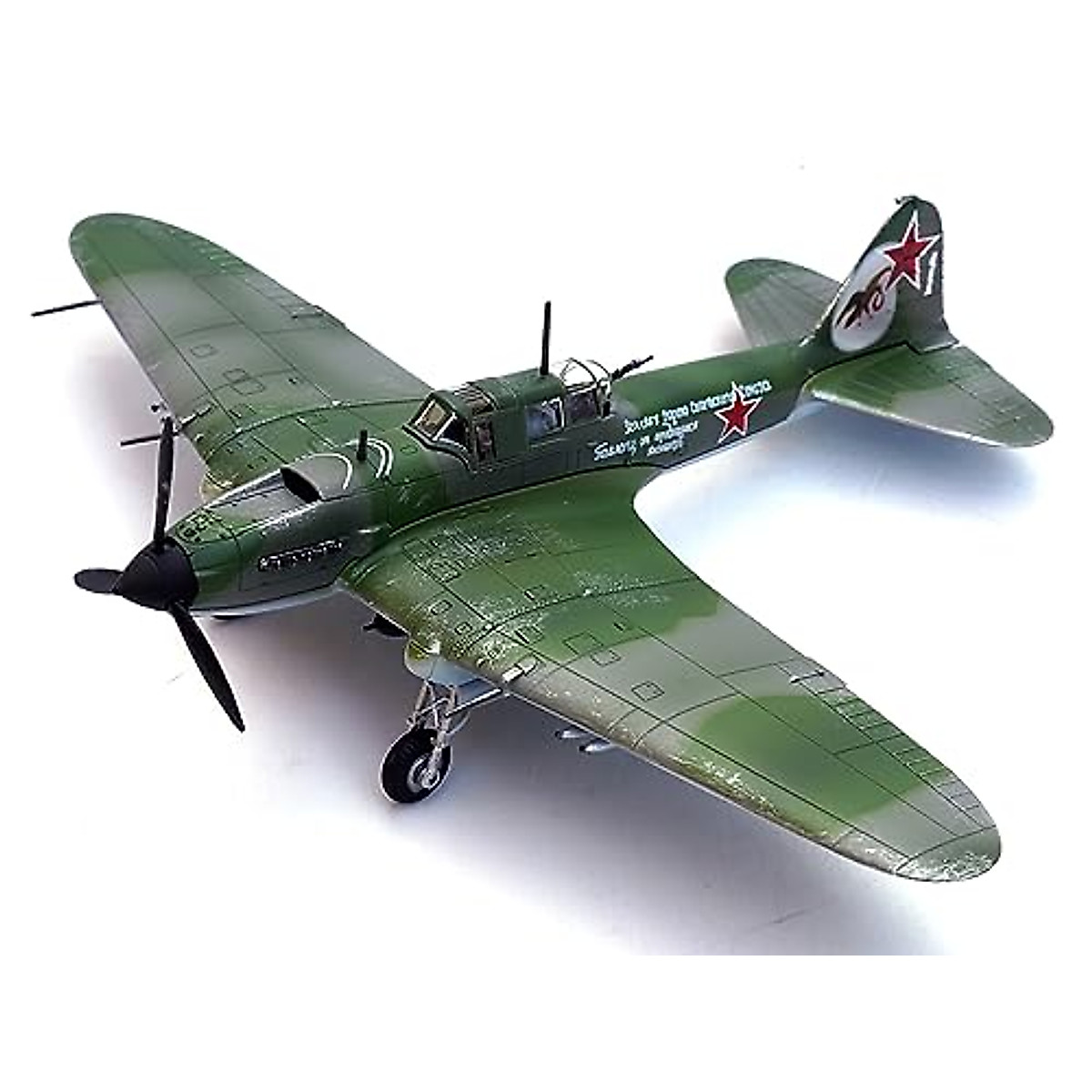 Ilyushin IL-2M3 Sturmovik Aircraft Green Camouflage Double Hero of The Soviet Union Ivan Pavlov Soviet Air Force 1/72 Diecast Model Airplane by Legion LEG-14629LA