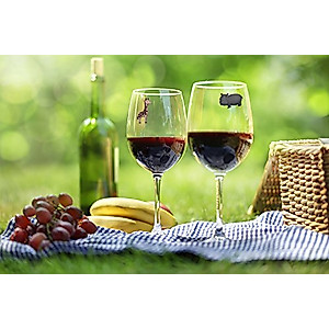 Animal Wine Charms Set of 6 Safari Themed Magnetic Wine Glass Drink Markers