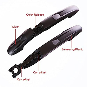 24 26 27 27.5 28 29 Inch MTB Mountain Bike Mudguard Fender Bicycle Bike Wings Mud Guard E-Bike Widen Lengthen Quick Release