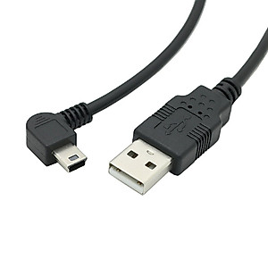 1.64feet Mini USB Right Angle USB A Male to Mini USB B 5Pin Male Charging Cable Adapter Left Angle Data Charge Sync Cable Mini USB Cable - A to Mini B (Left Angle(0.5m/1.64Feet))