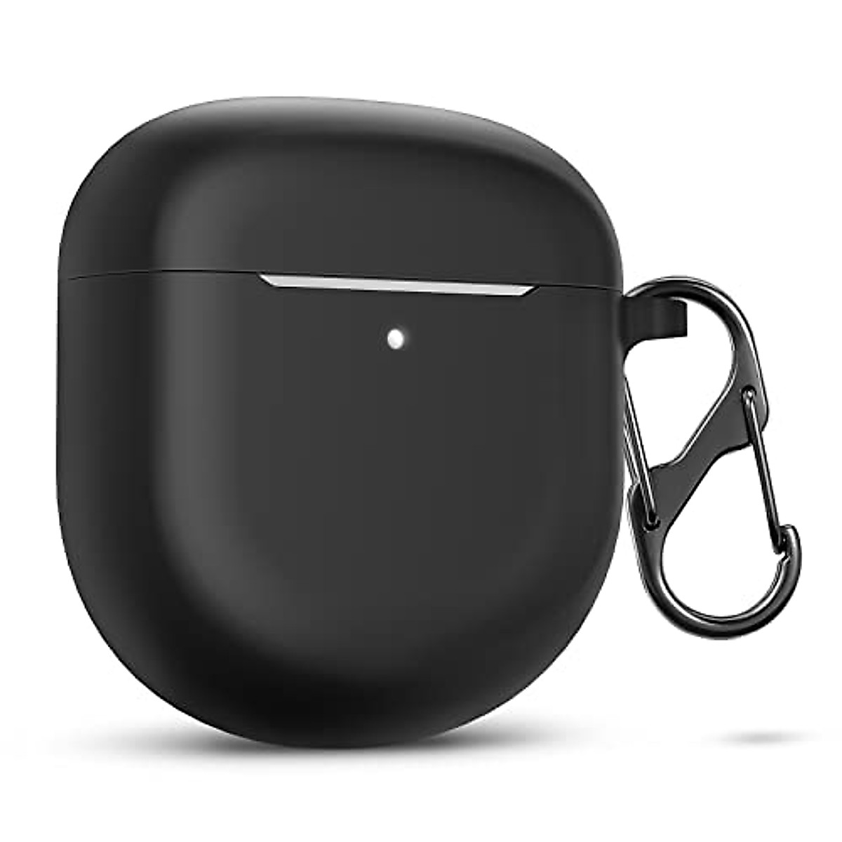 Fintie Case for Bose QuietComfort Ultra Earbuds Case (2023) / Bose QuietComfort Earbuds II (2022), Premium Silicone Shockproof Protective Skin Cover with Keychain [Front LED Visible], Black