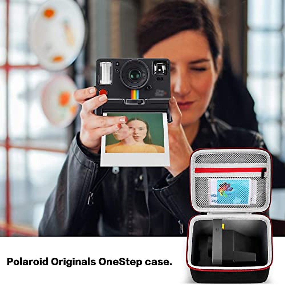 Portable Carrying Case Compatible with Polaroid Originals Now I-Type/ Now+/ OneStep 2 VF/ OneStep+ Instant Camera with Mesh Pocket