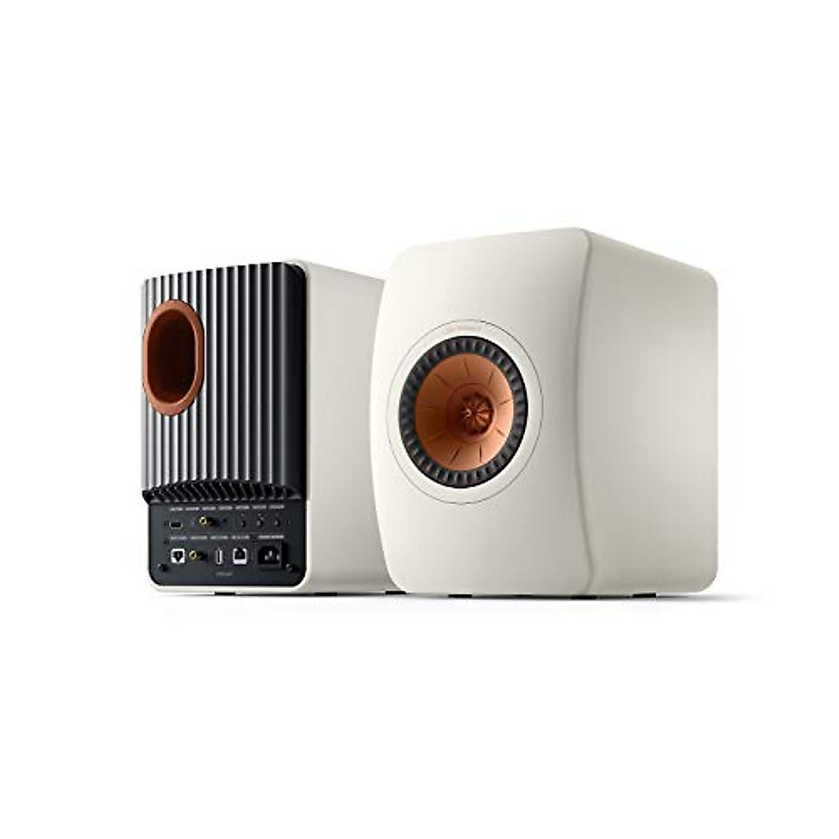 KEF LS50 Wireless II Powered Bookshelf Speakers - Pair (Mineral White)