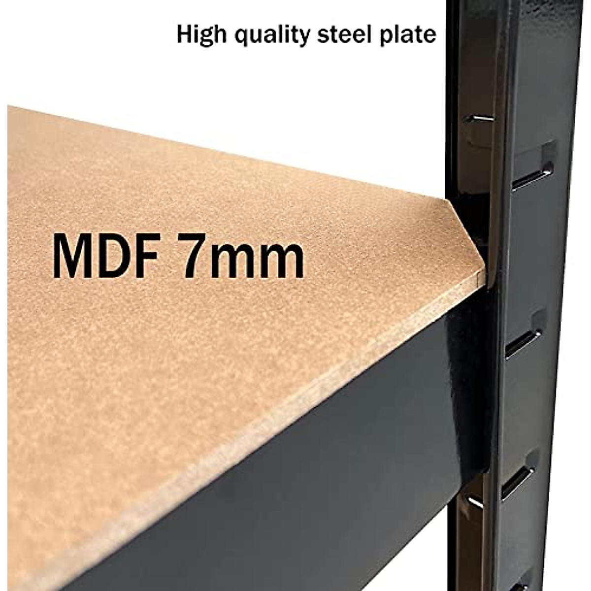 ANSIMIDA 5-Tier Metal Shelving Unit Adjustable Garage Storage Utility Rack Heavy Duty Shelves Organization Multipurpose Shelf Warehouse Basement Kitchen Living Room 35" L×16" W ×71" H, Black