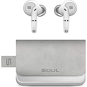 Soul SYNC PRO Bluetooth In-Ear Headphones, Qualcomm Aptx Technology TWS Headset Original With Dual Microphone, True Wireless Earbuds with Charging Case - Mobile Phone Charging Compatible (Pearl White)