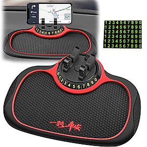 2024 New Multifunction Car Anti-Slip Mat Auto Phone Holder,Multi Function Phone Holder for Car,Anti-Slip Mat Auto Phone Holder,Universal Multifunction Car Dashboard Mat with Phone Holder in Car (B)