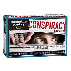 Magnetic Poetry Conspiracy Lover Kit – Conspiracy Words for Refrigerator - Write Poems and Letters on The Fridge - Made in The USA