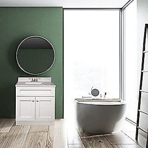 Design House 586941 Bath Unassembled Modern 2-Door Shaker Bathroom Vanity Cabinet Only, 30 x 21, White