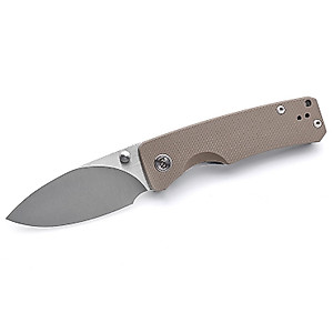 Miguron Knives M Pelora Folding Knife 3.25" 14C28N Satin Blade Tan G10 Handle Pocket Knife MGR-804TN