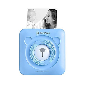 Portable Mini Printer, Thermal Bluetooth Label Maker with 1 Roller Label Paper, Image Photo Printer Mini Wireless POS Thermal Printer, Pocket Printer Compatible with Android and iOS