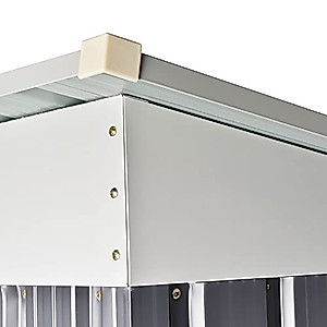 Outsunny 6' x 4' Steel Frame Backyard Garden Tool Storage Shed with 2 Air Vents and Dual Locking Doors, Black