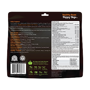 All-in-1 Multivitamin Dog Vitamins and Supplements | Soft Chews with Probiotics, Turmeric, Glucosamine, Omega Fish Oil, Digestive Enzymes for Hip and Joint Support, Skin and Coat Health